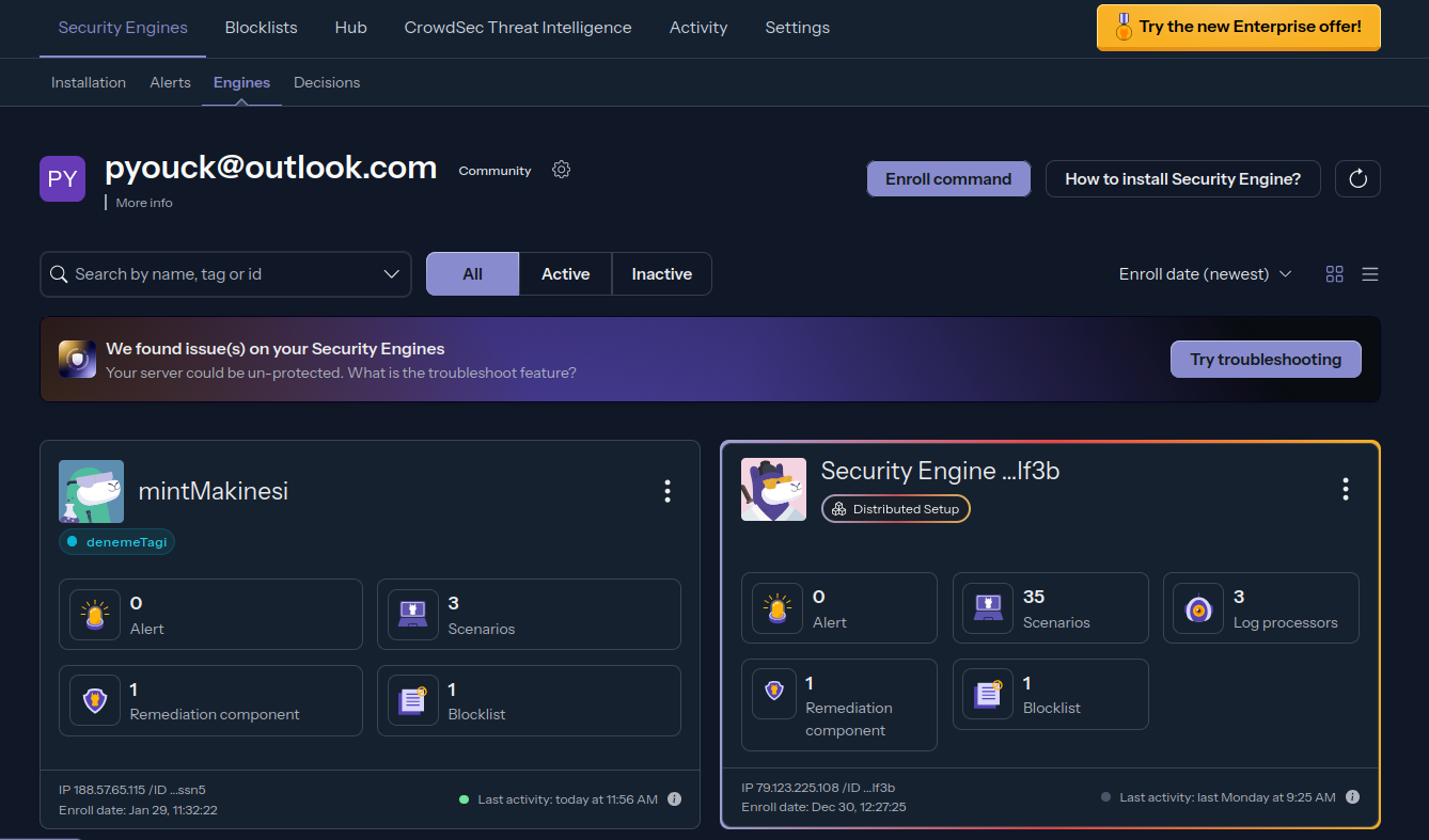 CrowdSec Makineler Arasında Güvenli Bağlantı ve Firewall Yapılandırması | Zübeyir Tosun